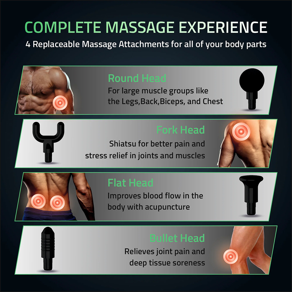 Cordless Gun Massager | Rechargeable Massage Gun by Medtech Life